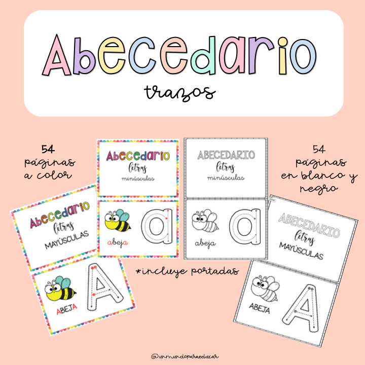 Trazo letras abecedario - Un mundo para educar