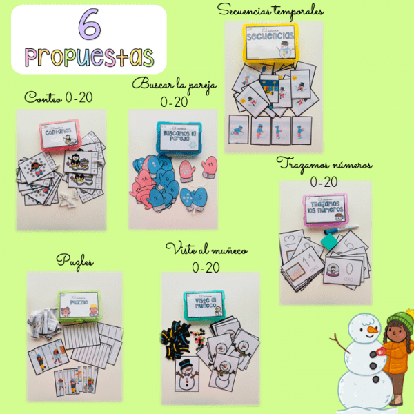 Actividades invierno – matemáticas - Un mundo para educar