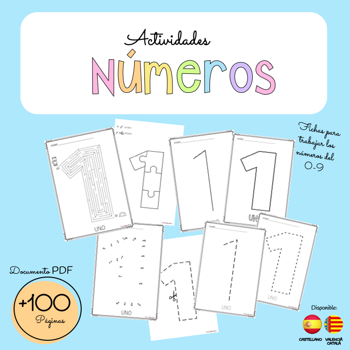 Actividades números 0-9 – Un mundo para educar