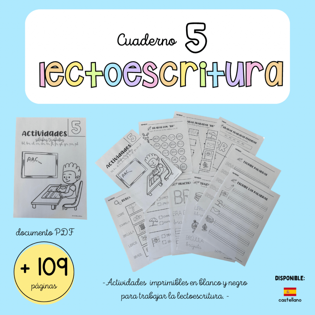 Cuaderno lectoescritura 5 – Un mundo para educar