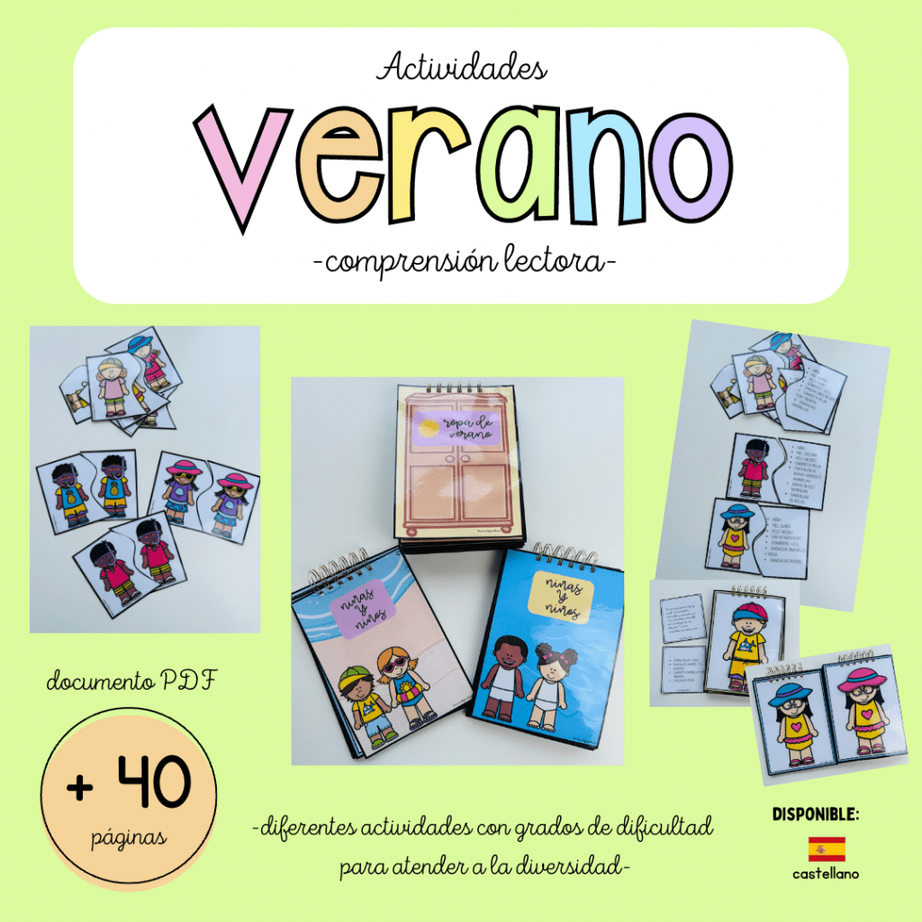 Actividades verano- Comprensión lectora – Un mundo para educar