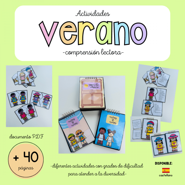 Actividades verano- Comprensión lectora – Un mundo para educar